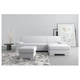 Ecksofa DOMO collection "Anzio L-Form, whlw. Bettfunktion, Federkern, hochwertig, Breite 271 cm", silber, B:271cm H:85cm T:160cm, Sofas, Ecksofa, Mit Bettfunktion, Recamiere rechts, Feinstruktur, silber