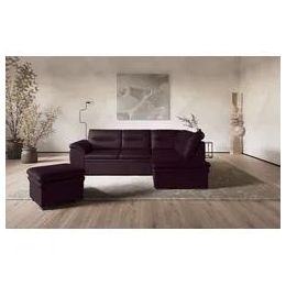 Ecksofa COTTA "Leandra L-Form", braun, B:250cm H:88cm T:90cm, NaturLEDER: Bitte beachten Sie, dass Lederbez&uuml;ge mehr N&auml;hte aufweisen als Stoffbez&uuml;ge.;Kunstleder Softlux;NaturLEDER (echtes Rindsleder) in Sitz und R&uuml;cken.;Luxus-Microfaser (100% Polyester), Sofas, Ecksofa, wahlweise mit Bettfunktion & Bettkasten
