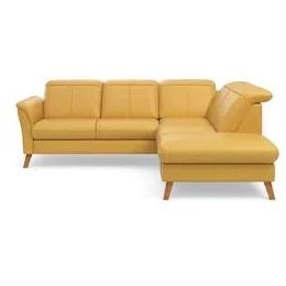 Sit & More Ecksofa SIT & MORE "Romero L-Form", gelb (dijon), B:250cm H:91cm T:220cm, 100% Polyester, Sofas, Ecksofa, wahlweise mit oder ohne TV-Funktion, Bettfunktion, Bettkasten