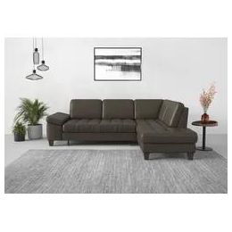 Sit & More Ecksofa SIT & MORE "Westham L-Form", grau (anthrazit), B:261cm H:88cm T:179cm, 100% Polyester, Sofas, Ecksofa, mit Ottomane, mit oder ohne Bettfunktion, Bettkasten, Verstellung