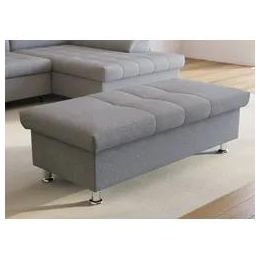 Hocker DOMO collection "Franzi", silber, B:136cm H:43cm T:64cm, 100% Polyester, Hocker, Hocker mit Stauraum Polsterhocker, inklusive Stauraum
