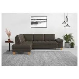 Sit & More Ecksofa SIT & MORE "Westham L-Form", grau (anthrazit), B:261cm H:88cm T:179cm, 100% Polyester, Sofas, Ecksofa, mit Ottomane, mit oder ohne Bettfunktion, Bettkasten, Verstellung
