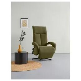Sit & More TV-Sessel SIT & MORE "Tycoon", gr&uuml;n (olive), B:74cm H:112cm T:82cm, 98% Polyester 2% Polyamid, Sessel, wahlweise manuell, mit zwei Motoren oder mit Akku oder mit 2 Motoren
