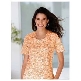 Kurzarmshirt Inspirationen "Shirt", Damen, Gr. 40, orange (apricot, bedruckt), 100% Baumwolle, gemustert, mehrfarbig, Rundhals, Shirts