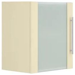 Wiho-K&uuml;chen Glash&auml;ngeschrank WIHO K&Uuml;CHEN "Unna", beige (front und korpus: magnolia), B:50cm H:56,5cm T:35cm, Schr&auml;nke, K&uuml;chenh&auml;ngeschrank, Front mit Glaseinsatz