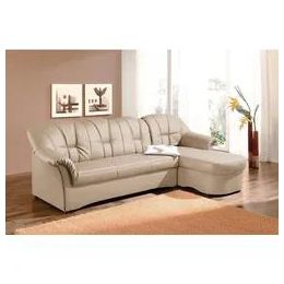 Ecksofa DOMO collection "Papenburg, zeitlose R&uuml;ckensteppung, elegante Formensprache, L-Form", beige (natur), B:235cm H:84cm T:140cm, Kunstleder SOFTLUX;Luxus-Microfaser (100% Polyester);Struktur ( 90% Polyester, 10% Polyacryl);Microfaser PRIMABELLE (100% Polyester), Sofas, Ecksofa, in gro&szlig;er Farbvielfalt, wahlweise mit Bettfunktion