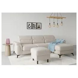 Sit & More Ecksofa SIT & MORE "Sinatra L-Form", grau (elephant), B:258cm H:85cm T:170cm, 100% Polyester, Sofas, Ecksofa, mit Recamiere, optional mit Kopfteilverstellung und Armteilfunktion