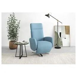 Sit & More TV-Sessel SIT & MORE "Grenoble, inkl. Kopfteilverstellung", blau (hellblau), B:71cm H:110cm T:82cm, Sessel, wahlweise mit 2 Motoren, Akku & Aufstehhilfe