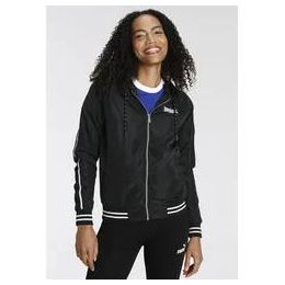 Blouson Lonsdale "MERIDEN", Damen, Gr. XS, schwarz, Obermaterial: 100% Polyester, unifarben, Rippb&uuml;ndchen, Jacken Blouson Blousonjacke