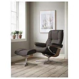 stressless "Mayfair" Set, Relaxsessel mit Hocker, mit Hocker, mit Cross Base, Gr&ouml;&szlig;e S, M & L, Holzakzent Eiche