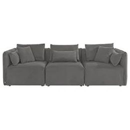3-Sitzer OTTO HOME "N&ouml;re", grau, B:262cm H:86cm T:90cm, 92% Polyester, 8% Polyamid, Sofas, 3 Teile, in vielen Bezugsqualit&auml;ten und Farben s. auch "N&ouml;re"