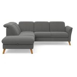 Sit & More Ecksofa SIT & MORE "Romero L-Form", grau, B:250cm H:91cm T:220cm, 90% Polyester 10%Polyamid, Sofas, Ecksofa, wahlweise mit oder ohne TV-Funktion, Bettfunktion, Bettkasten