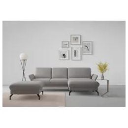 Sit & More Ecksofa SIT & MORE "Fashion L-Form", grau, B:253cm H:84cm T:165cm, Sofas, Ecksofa, wahlweise mit Kopfteilverstellung und Vorziehsitz, motorisch