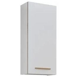 H&auml;ngeschrank SAPHIR "Quickset 931 Wand-Badschrank mit 1 T&uuml;r, Wei&szlig; Glanz, 30 cm breit", wei&szlig; (wei&szlig; glanz, kante riviera eiche), B:30cm H:70cm T:20cm, Schr&auml;nke, H&auml;ngeschrank, Badezimmer-H&auml;ngeschrank inkl. T&uuml;rd&auml;mpfer, Holzgriff Eiche