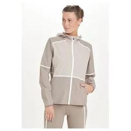 Laufjacke Endurance "Flothar", Damen, Gr. 42, grau (grau, beige), 100% Polyester, mehrfarbig, normal, ohne Ausschnitt, Jacken, mit wind- und wasserabweisender Funktion