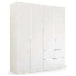 Dreht&uuml;renschrank Rauch "Kleiderschrank Schrank Garderobe Ankleide GLAMOUR BY QUADRA SPIN", wei&szlig; (alpinwei&szlig;, hochglanz wei&szlig;), B:181cm H:210cm T:54cm, Holzwerkstoff, Schr&auml;nke, Dreht&uuml;renschrank, mit eleganter Hochglanzfront und Stangengriff MADE IN GERMANY