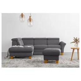Ecksofa Home Affaire "Lindgren L-Form", braun (espresso), B:249cm H:84cm T:217cm, 100% Polyester, Sofas, Ecksofa, wahlweise mit TV-Funktion, Stauraum und Kopfteilverstellung
