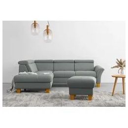 Ecksofa Home Affaire "Lindgren L-Form", grau, B:249cm H:84cm T:217cm, 100% Polyester, Sofas, Ecksofa, wahlweise mit TV-Funktion, Stauraum und Kopfteilverstellung