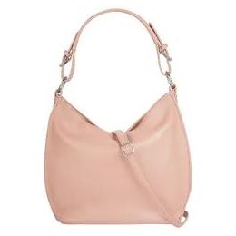 Shopper Samantha Look, Damen, Gr. B/H/T: 36cm x 30cm x 10cm onesize, rosa, Leder, leicht gl&auml;nzend, unifarben, Taschen Shopper, echt Leder, Made in Italy