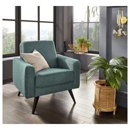 Sessel exxpo - SOFA FASHION "Samso, Loungesessel mit tollem Sitzkomfort", braun (pine), B:82cm H:87cm T:49cm, Sessel, Sessel, Komfortsitzh&ouml;he 49cm