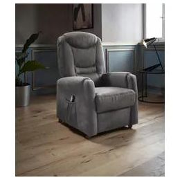 Sit & More TV-Sessel SIT & MORE "Morten", grau (dunkelgrau), B:76cm H:111cm T:78cm, Luxus-Kunstleder;NaturLEDER (echtes Rindsleder);Luxus-Microfaser (100% Polyester), Sessel, in Gr&ouml;&szlig;e S, wahlweise mit Motor und Aufstehhilfe