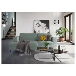 Ecksofa DOMO collection "Modica kompakt und elegant, Breite 244, L-Form", blau (t&uuml;rkis), B:244cm H:83cm T:173cm, Sofas, Ecksofa, moderne Optik mit extrabreiter Recamiere, auch in Cord