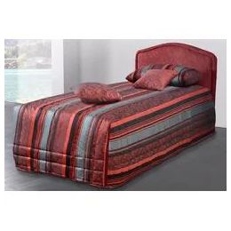 Polsterbett, rot, B:110cm L:210cm, Bezug Bett: Jacquard-Webstoff (100% Polyester);Bonnell-Federkernmatratze: Mischgewebe (51% Polyprophlen, 39% Polyester, 10% Baumwolle);Kaltschaummatratze: Frottee (100% Polyester), Bezug abnehm- und waschbar bis 60C;Tagesdecke: Jacquard-Webstoff (100% Polyester), Westfalia Schlafkomfort, Betten, Polsterbett, H2 w&auml;hlbar zwischen Kaltschaum oder Bonnell-Federkernma