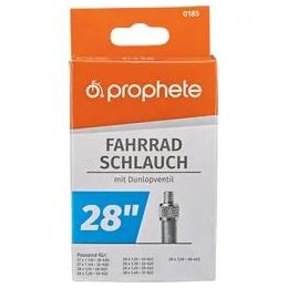 Fahrradschlauch Prophete "f&uuml;r Reifengr&ouml;&szlig;e 27/28", schwarz, Fahrradschl&auml;uche, 48mm, Dunlopventil (DV), 28 Zoll (71,12cm)