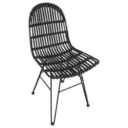 SIT-M&Ouml;BEL Rattanstuhl SIT "Rattan Vintage", schwarz, B:50cm H:84cm T:60cm, Rattan, St&uuml;hle, Rattanstuhl, Shabby Chic, Vintage