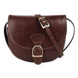 Pike Umh&auml;ngetasche PIK&Eacute;, Damen, Gr. B/H/T: 14cm x 11cm x 3cm onesize, braun, Leder, gl&auml;nzend, Taschen Umh&auml;ngetasche, echt Leder, Made in Italy