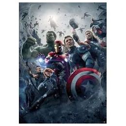 Fototapete Komar "Avengers-Age-of-Ultron-Movie-Poster - Gr&ouml;&szlig;e 184 x 254 cm", bunt, B:184m H:254m L:254m, Papier, Tapeten, Kinderzimmer