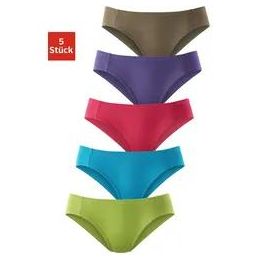 Bikinislip Petite Fleur, Damen, Gr. 40, bunt (gr&uuml;n, t&uuml;rkis, pink, lila, olivgr&uuml;n), Piqu&eacute;, Obermaterial: 95% Baumwolle, 5% Elasthan, unifarben, k&ouml;rpernah, Unterhosen, aus weicher Pikee-Qualit&auml;t