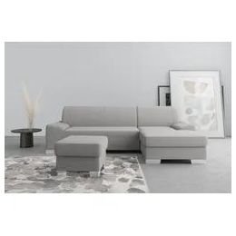 Ecksofa DOMO collection "Anzio L-Form, whlw. Bettfunktion, Federkern, hochwertig, Breite 271 cm", grau, B:271cm H:85cm T:160cm, Sofas, Ecksofa, Ohne Bettfunktion, Recamiere rechts, Chenille-Struktur, grau