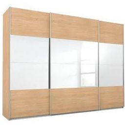 Schwebet&uuml;renschrank Rauch "Quadra", braun (struktureichefarben hell, spiegel), B:315cm H:230cm T:62cm, Holzwerkstoff, Schr&auml;nke, Schwebet&uuml;renschrank, mit Spiegelelementen