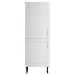 Midischrank KOCHSTATION "KS-Ahus", grau (hellgrau matt, wildeiche nachbildung), B:60cm H:176,6cm T:58,4cm, Schr&auml;nke, Midischrank Seitenschrank, Breite 60 cm
