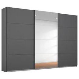 Schwebet&uuml;renschrank Rauch "Kleiderschrank Schrank Garderobe W&auml;scheschrank KEPAN", grau (graumetallic), B:270cm H:230cm T:62cm, Holzwerkstoff, Schr&auml;nke, Schwebet&uuml;renschrank, inkl. Schubladen-Einsatz und extra Einlegeb&ouml;den MADE IN GERMANY