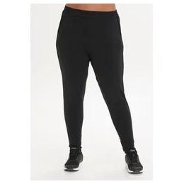 Sweathose Q BY ENDURANCE "Cinmarie", Damen, Gr. 46, EURO-Gr&ouml;&szlig;en, schwarz, 51% Polyester, 44% Modal, 5% Elasthan, unifarben, Hosen Sweathose, mit praktischen Seitentaschen