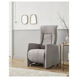 Sit & More TV-Sessel SIT & MORE "Melissa", grau (elephant), B:71cm, 100% Polyester, Sessel, wahlweise elektrisch oder manuell verstellbar, optional Aufstehhilfe