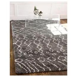 Hochflor-Teppich "Temara Shag, LAGERR&Auml;UMUNG", grau (grau, elfenbeinfarben), B:152cm H:51mm L:244cm, Polypropylen (PP), MyFlair M&Ouml;BEL & ACCESSOIRES, Teppiche, gewebt, Scandi Design, ideal im Wohnzimmer & Schlafzimmer