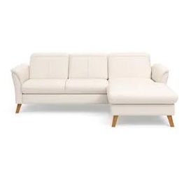 Sit & More Ecksofa SIT & MORE "Romero L-Form", beige (creme), B:245cm H:91cm T:178cm, 100% Polyester, Sofas, Ecksofa, wahlweise mit oder ohne Relax-Funktion, Bettfunktion, Bettkasten