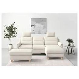 Sit & More Ecksofa SIT & MORE "Far&ouml; L-Form", beige (creme), B:234cm H:90cm T:168cm, Sofas, Ecksofa, inklusive Federkern, wahlweise mit Bettfunktion und Bettkasten