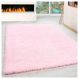 Hochflor-Teppich Ayyildiz TEPPICHE "Life Shaggy 1500" Gr. 8, pink, B:300cm H:30mm L:400cm, Kunstfaser, Teppiche, Langflor, uni, gro&szlig;e Farbauswahl, robust, auch als L&auml;ufer und in rund