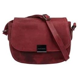 Umh&auml;ngetasche Bruno Banani, Damen, Gr. B/H/T: 21cm x 16cm x 6cm onesize, rot, Leder, unifarben, Taschen Umh&auml;ngetasche, echt Leder