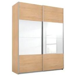 Schwebet&uuml;renschrank Rauch "Quadra", braun (struktureichefarben hell, spiegel), B:181cm H:230cm T:62cm, Holzwerkstoff, Schr&auml;nke, Schwebet&uuml;renschrank, mit Spiegelelementen