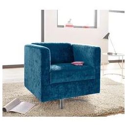 Sessel Home Affaire "Bob Drehsessel, Clubsessel und Cocktailsessel - alles passt", blau (ocean), B:72cm H:71cm T:75cm, Feinstruktur weich (92% Polyester, 8% Nylon);Struktur fein ( 100% Polyester);Struktur (30% Polyester, 70% Polyacryl);Struktur grob (40% Polyester, 60% Polyacryl), Sessel, Sessel, drehbar mit Sternfu&szlig;