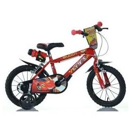 Kinderfahrrad DINO BIKES "14" Cars Kinderfahrrad Jungenfahrrad stabiler Stahl-Rahmen St&uuml;tzr&auml;der" Gr. 25, rot, Fahrr&auml;der, Kinder, 25cm, 14 Zoll (35,56cm), mit St&uuml;tzr&auml;dern, Trinkflasche und Frontschild