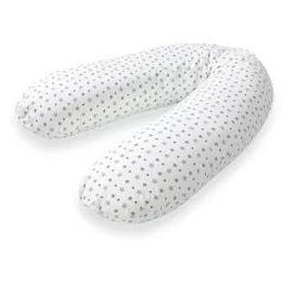 Tr&auml;umeland Stillkissen TR&Auml;UMELAND "Stillkissen elastisch wei&szlig; mit grauen Sterne", wei&szlig; (altwei&szlig;), B:16cm H:10cm L:180cm, Baumwolle, Elasthan, Funktionskissen