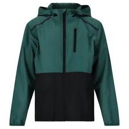 Laufjacke Endurance "Hugoee", Jungen, Gr. 140, gr&uuml;n (gr&uuml;n, schwarz), 100% Polyester, unifarben, normal, ohne Ausschnitt, Jacken, mit wind- und wasserabweisender Funktion