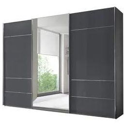 Schwebet&uuml;renschrank STAUD "Sonate Lucca mit Spiegel, Made in Germany", vulkanglas, B:249cm H:240cm T:68cm, Holzwerkstoff, Schr&auml;nke, Schwebet&uuml;renschrank, Mit vier verschiedenen Ausstattungsvarianten