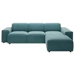 Ecksofa Home Affaire "Glimminge L-Form auch in Breitcord, Feincord + Easy care-Bezug", blau (petrol), B:264cm H:71cm T:191cm, 12% Polyaxryl, 88% Polyester, Sofas, Ecksofa, Breite 264, Zierkissen